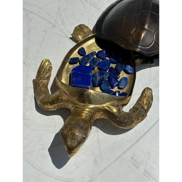 1970s Brass Hawksbill Sea Turtle Box | Chairish