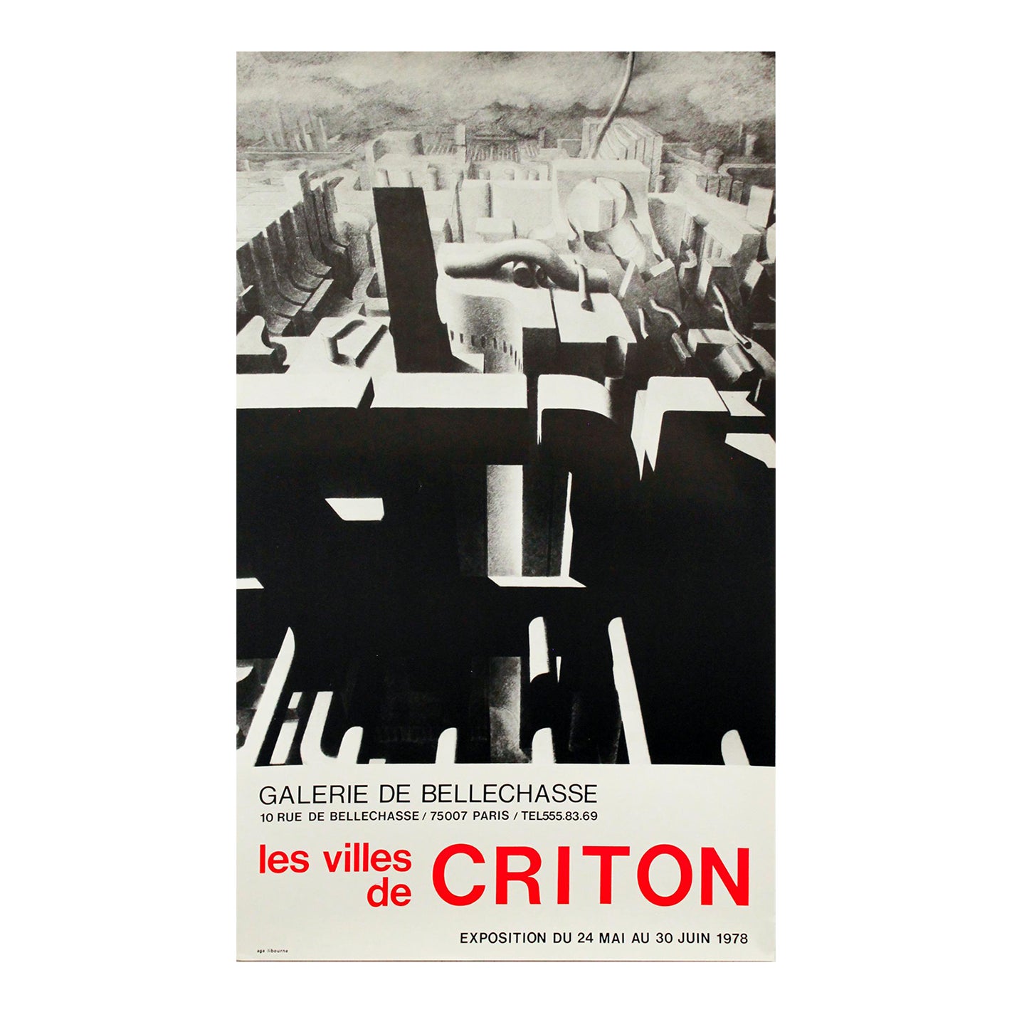 1978 French Exhibition Poster, Les Villes De Criton - Jean Criton ...