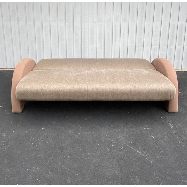 1980s Postmodern Art Deco Futon Sofa | Chairish