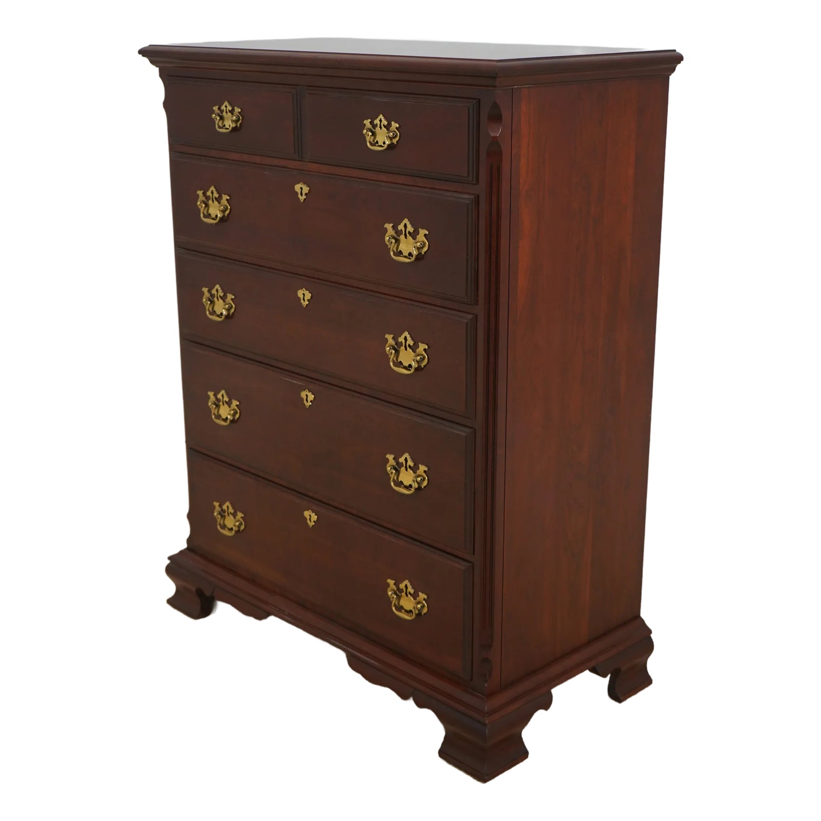 Pennsylvania House Cherry 5 Drawer High Chest | Chairish