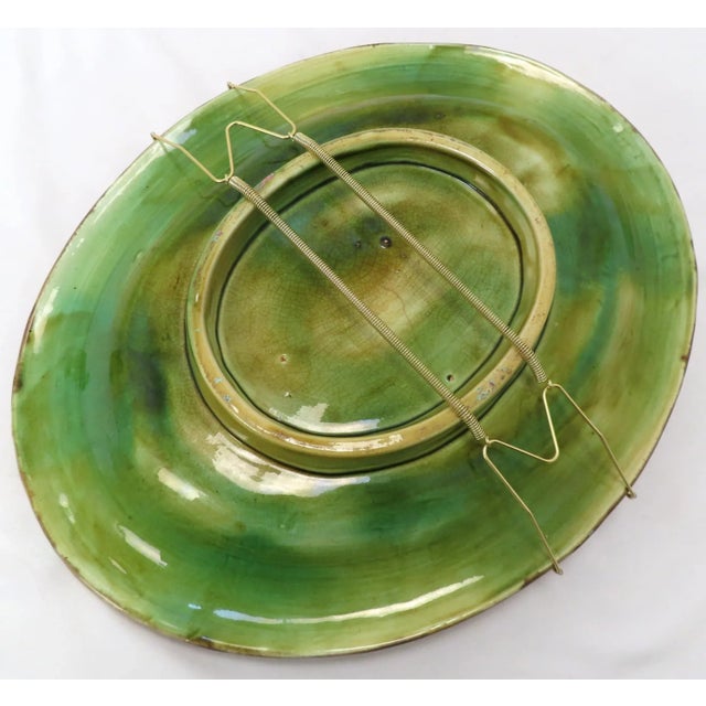 Antique Victorian Majolica Bread Serving Tray With Fish & Religious ...