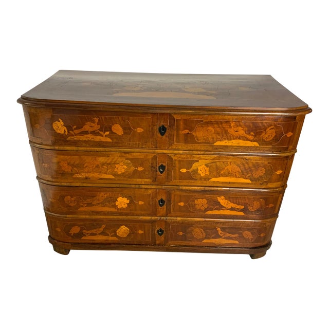 18th Century German Marquetry Commode | Chairish