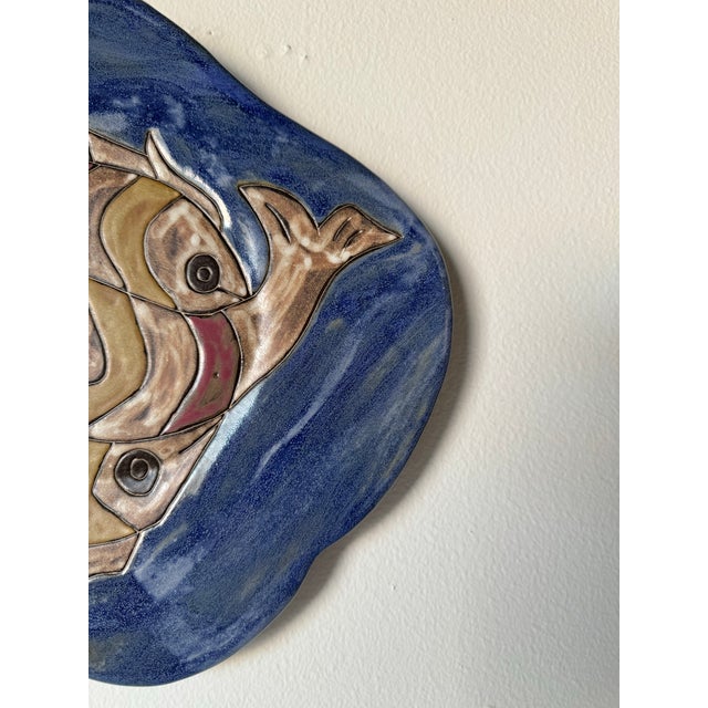 Vintage Mara K. Mexican Hand Painted Pottery Clay Wall Plate | Chairish