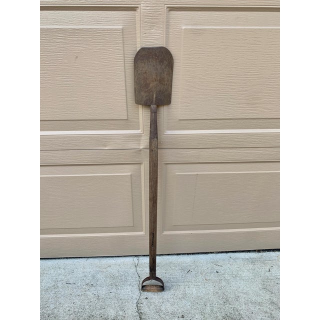 Antique 19th Century Hand Made Iron and Wood Garden Shovel | Chairish