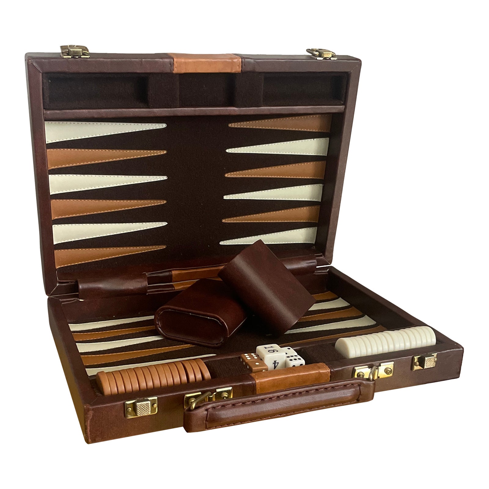 Vintage Travel Backgammon Briefcase Game | Chairish