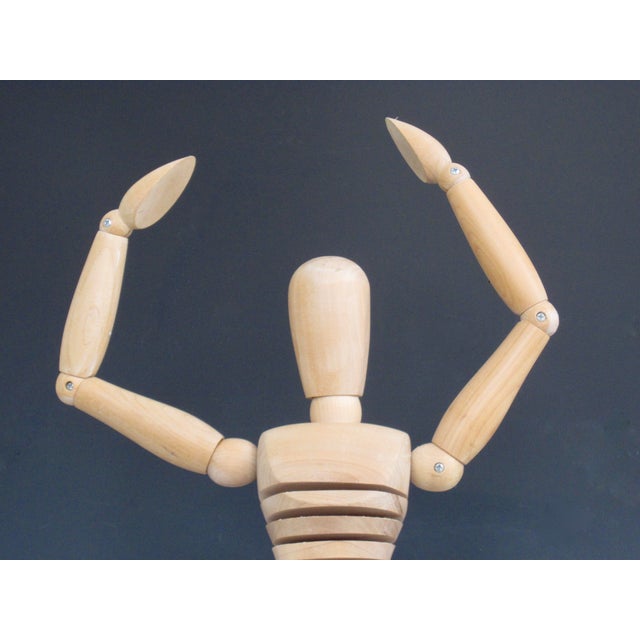 Late 20th Century Posable Jointed Wooden Human Figure Artist Figure ...