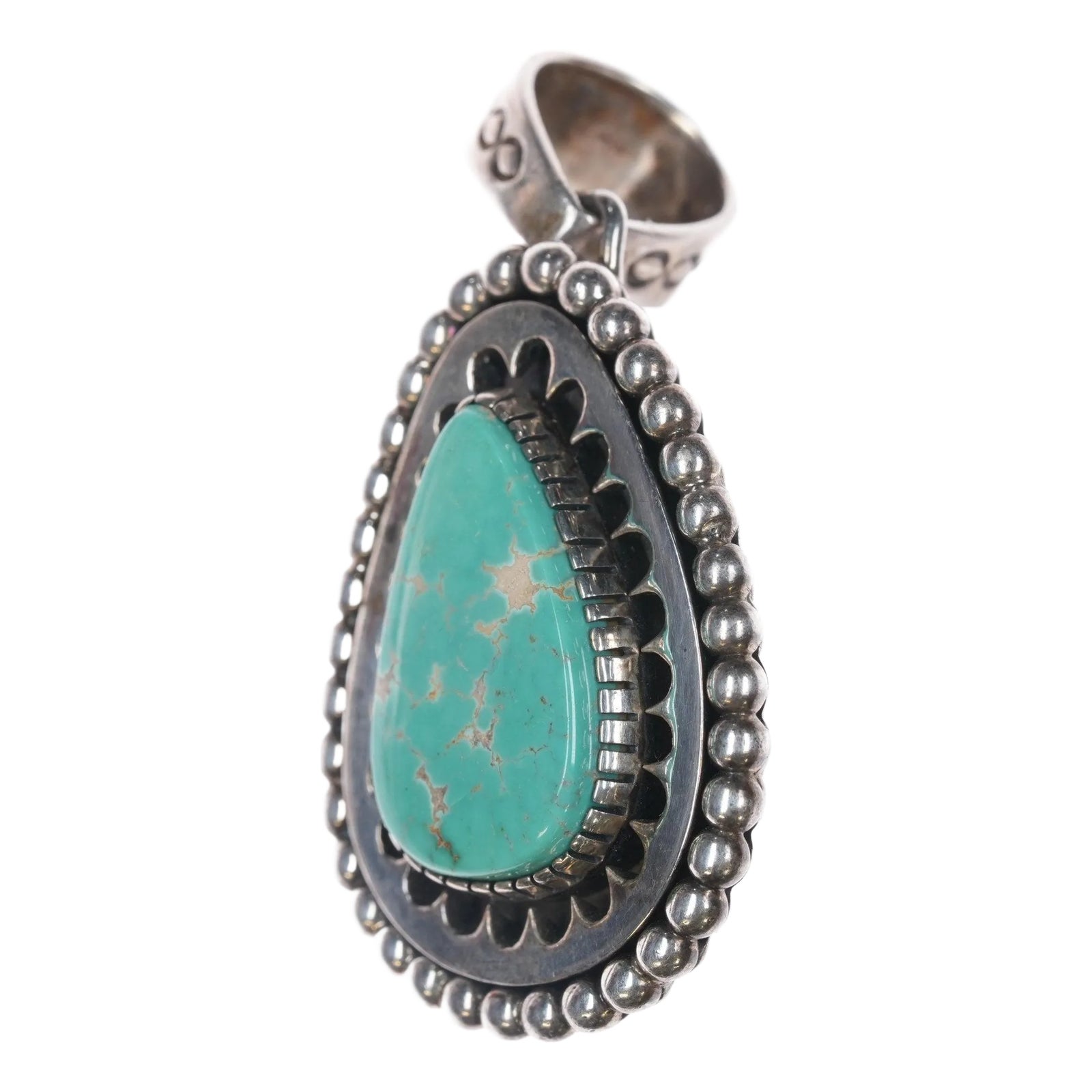 Allison Lee - Navajo Sterling and Turquoise Pendant | Chairish
