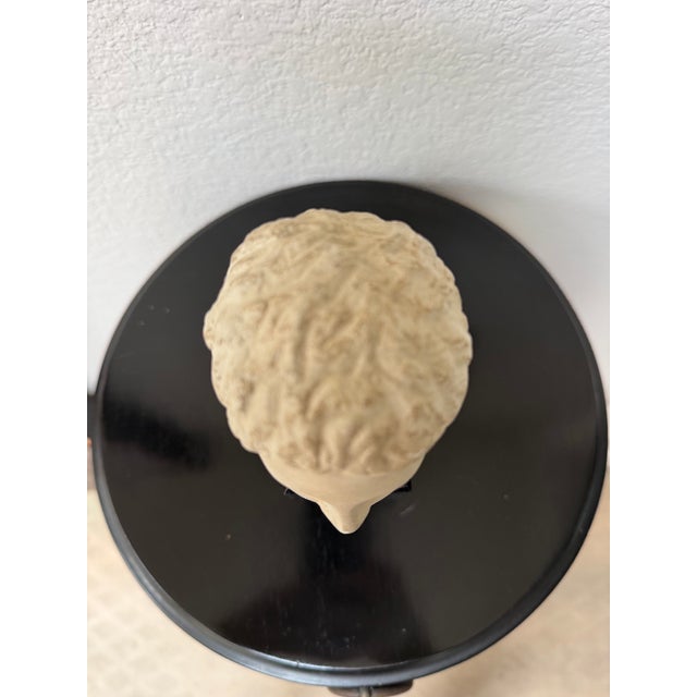 Antique-Style Classical Roman Head Bust on Custom Stand | Chairish