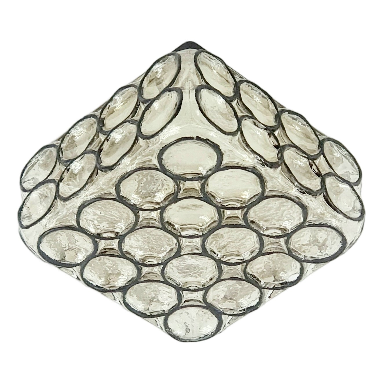 Mid-Century Glass Flush Mount from Limburg, Germany, 1960s | Chairish