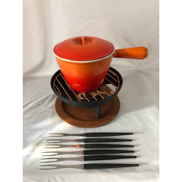 1960s Le Creuset Fondue Bourguignonne 642 Set- 12 Pieces | Chairish