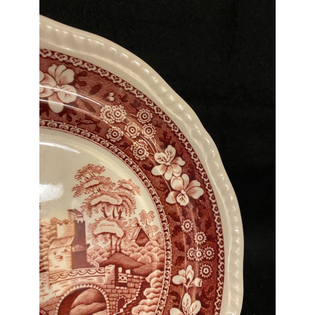 Mid-20th Century Spode “Pink Tower” Design English Transferware Salad ...