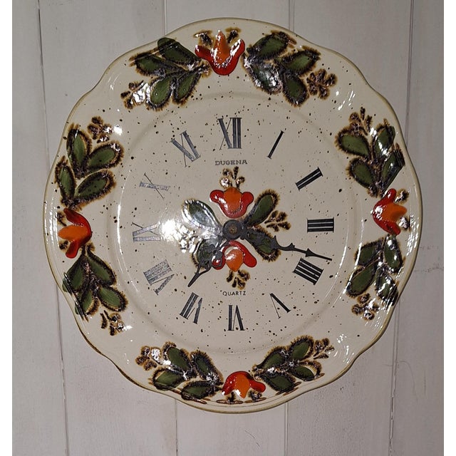 Vintage Ceramic Wall Clock from Dugena, 1970s | Chairish