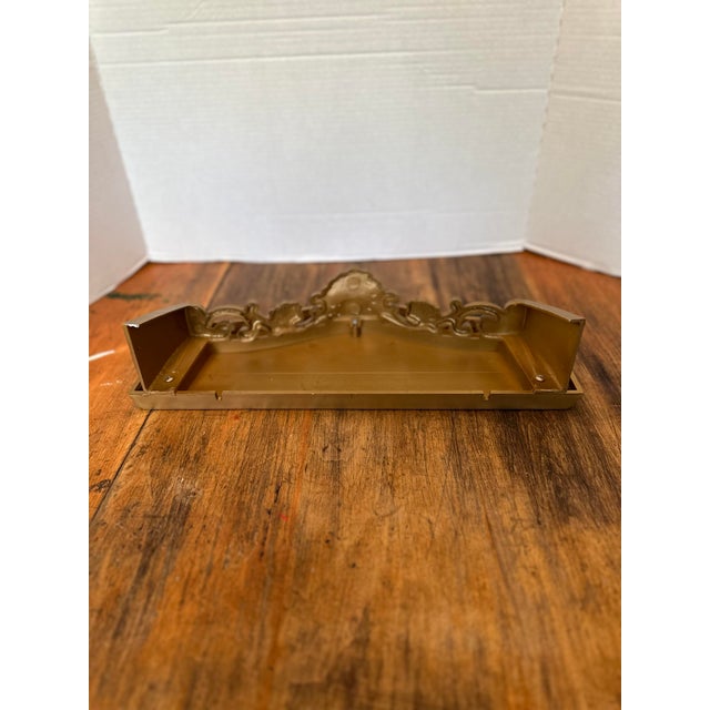 Vintage 1970s Ornate Gold Rococo Wall Mount Floating Shelf | Chairish