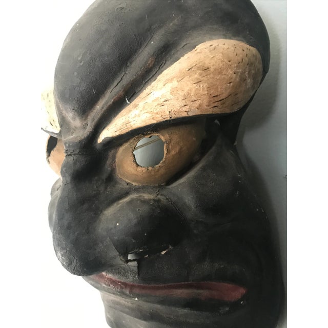 1920s Vintage Japanese Ritual Paper Mask | Chairish