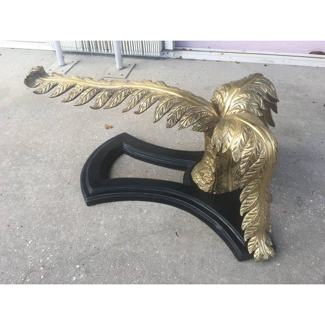 Vintage Brass Palm Tree Coffee Cocktail Table | Chairish