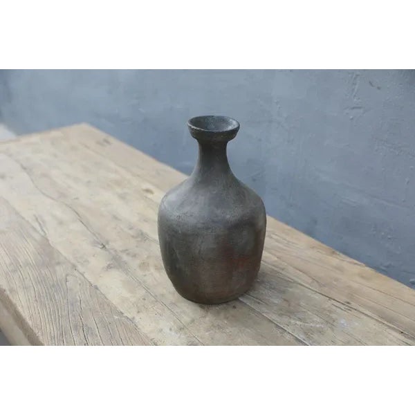 Grey Flower Vase | Chairish
