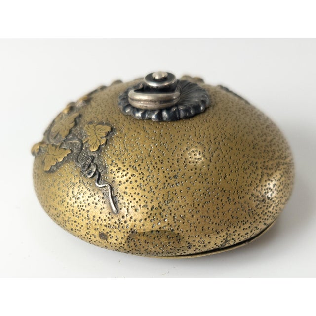 19th Century Japanese Mixed Metal and Bronze Inro or Netsuke Box | Chairish