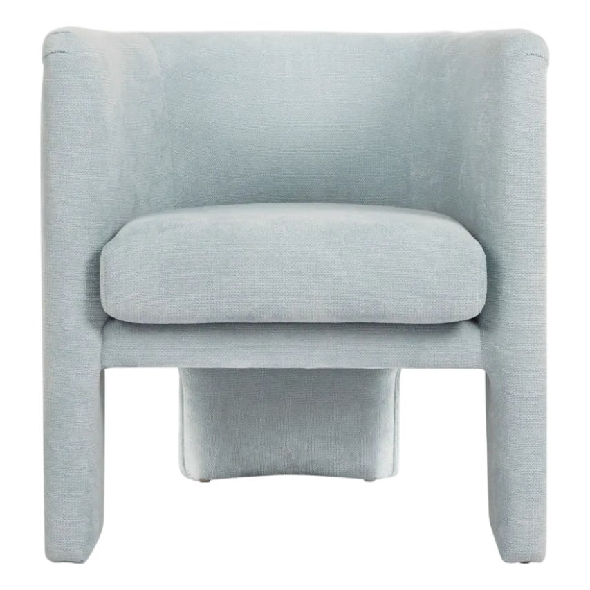 Matthew Izzo Home Lansky Light Blue Performance Chenille, Minimalist ...
