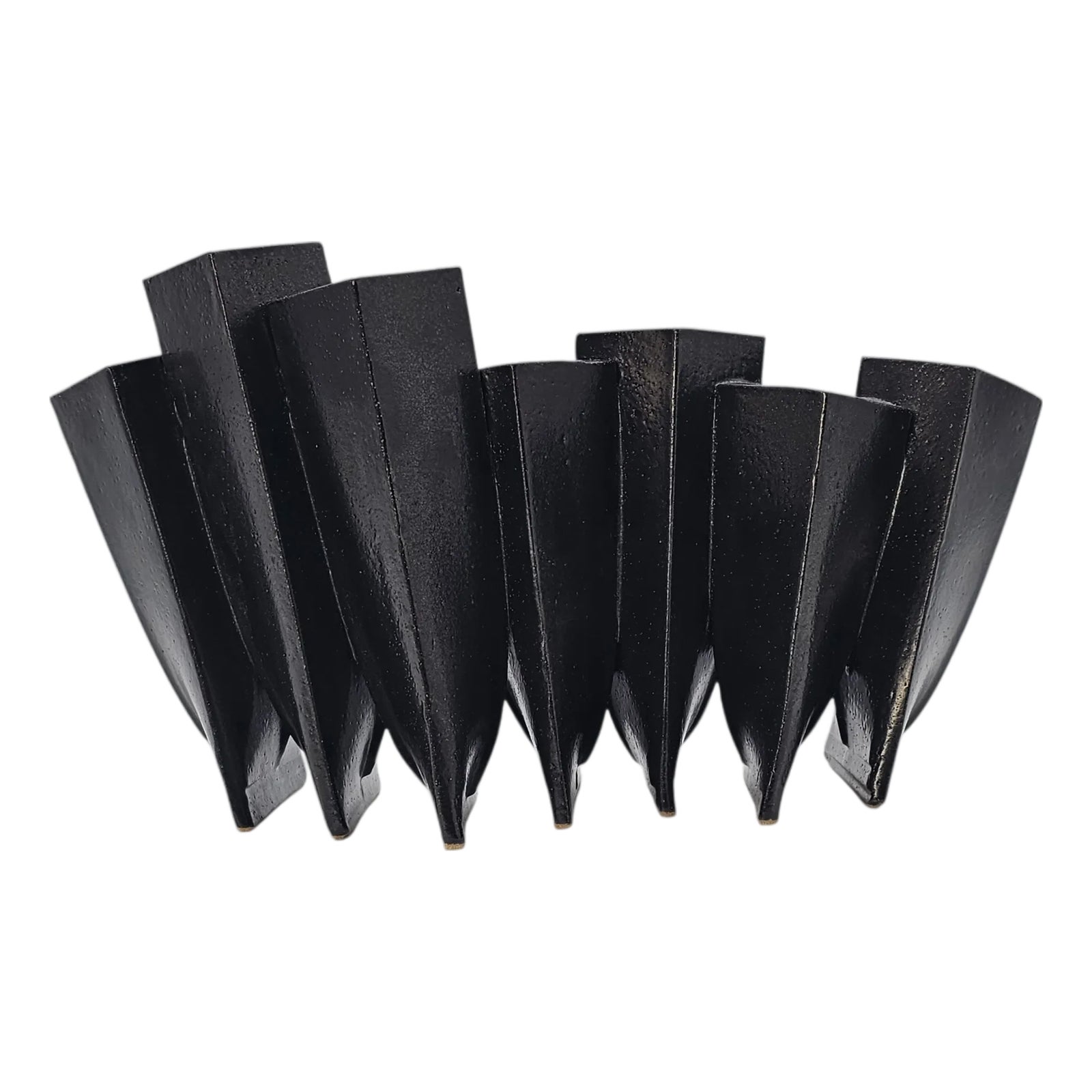 Bruno Kark Sculptural Cluster Vase — Modern Studio Pottery Black ...