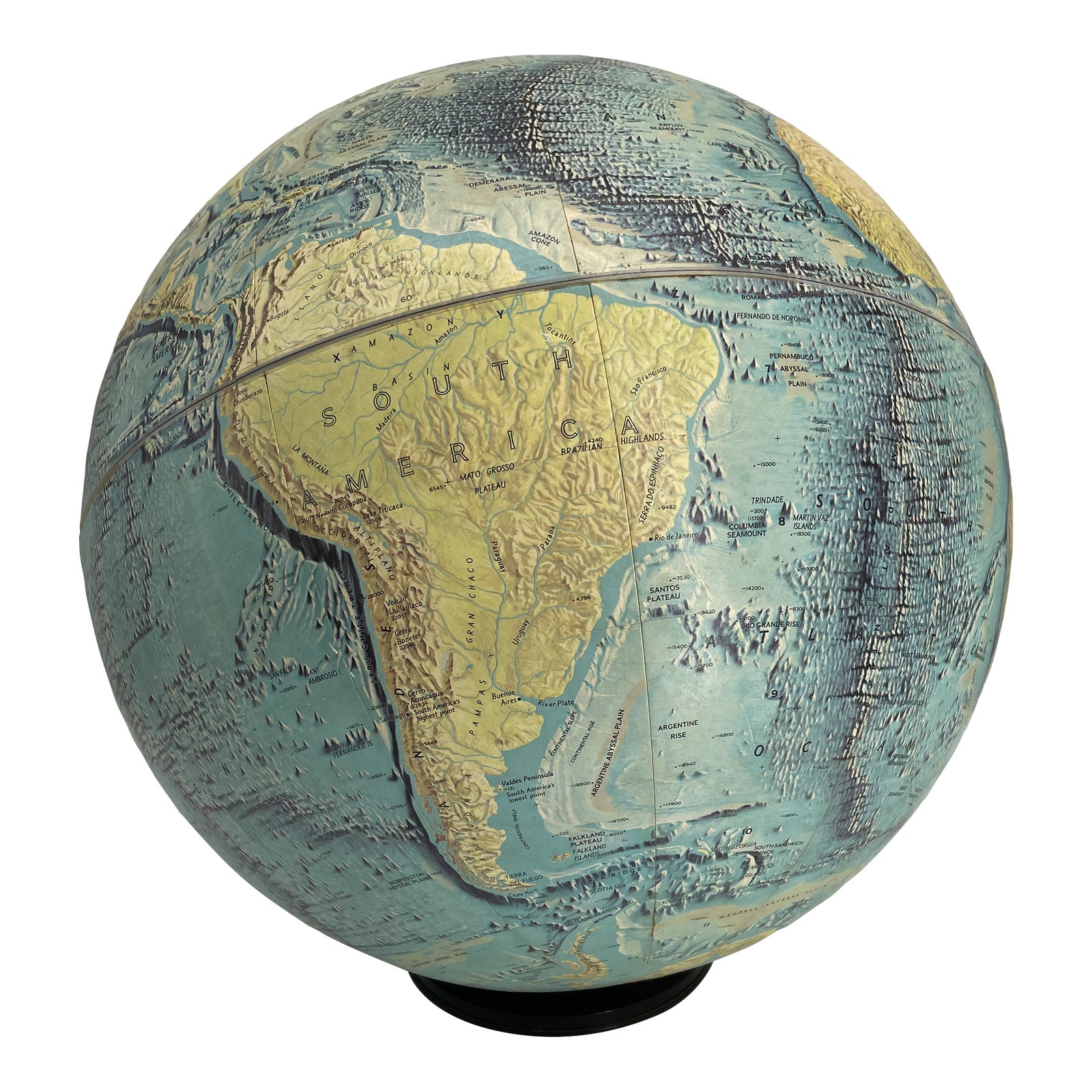 1974 National Geographic Globe With Stand | Chairish