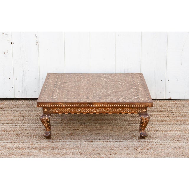 Anglo Indian Inlay Bajot Table | Chairish