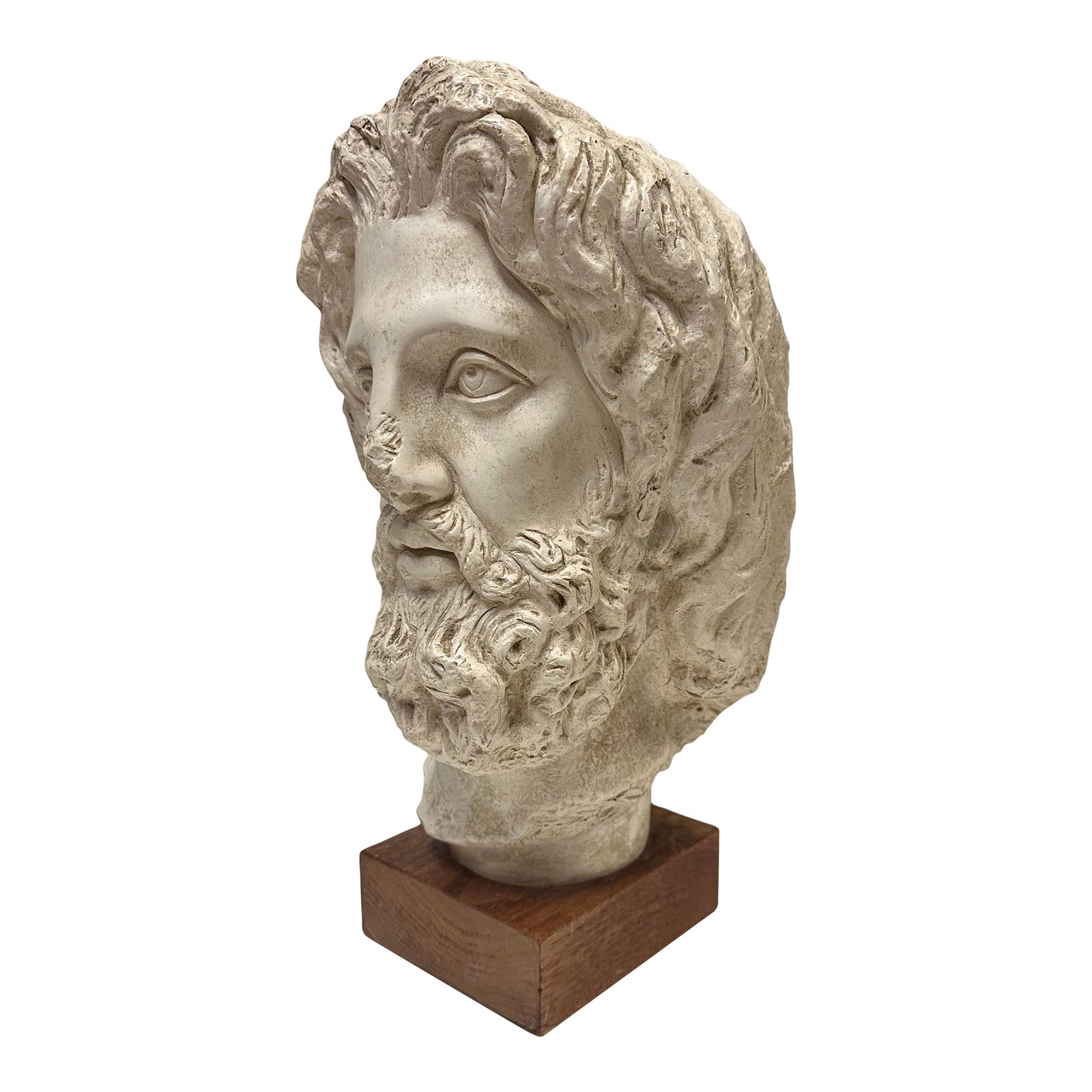 Vintage Sculpture of an Ancient Bard | Chairish