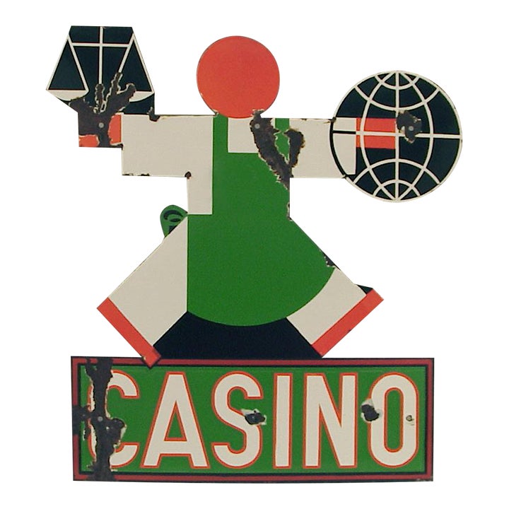 "Casino" Enamel Art Deco Sign, Design by Cassandre, French Artist ...