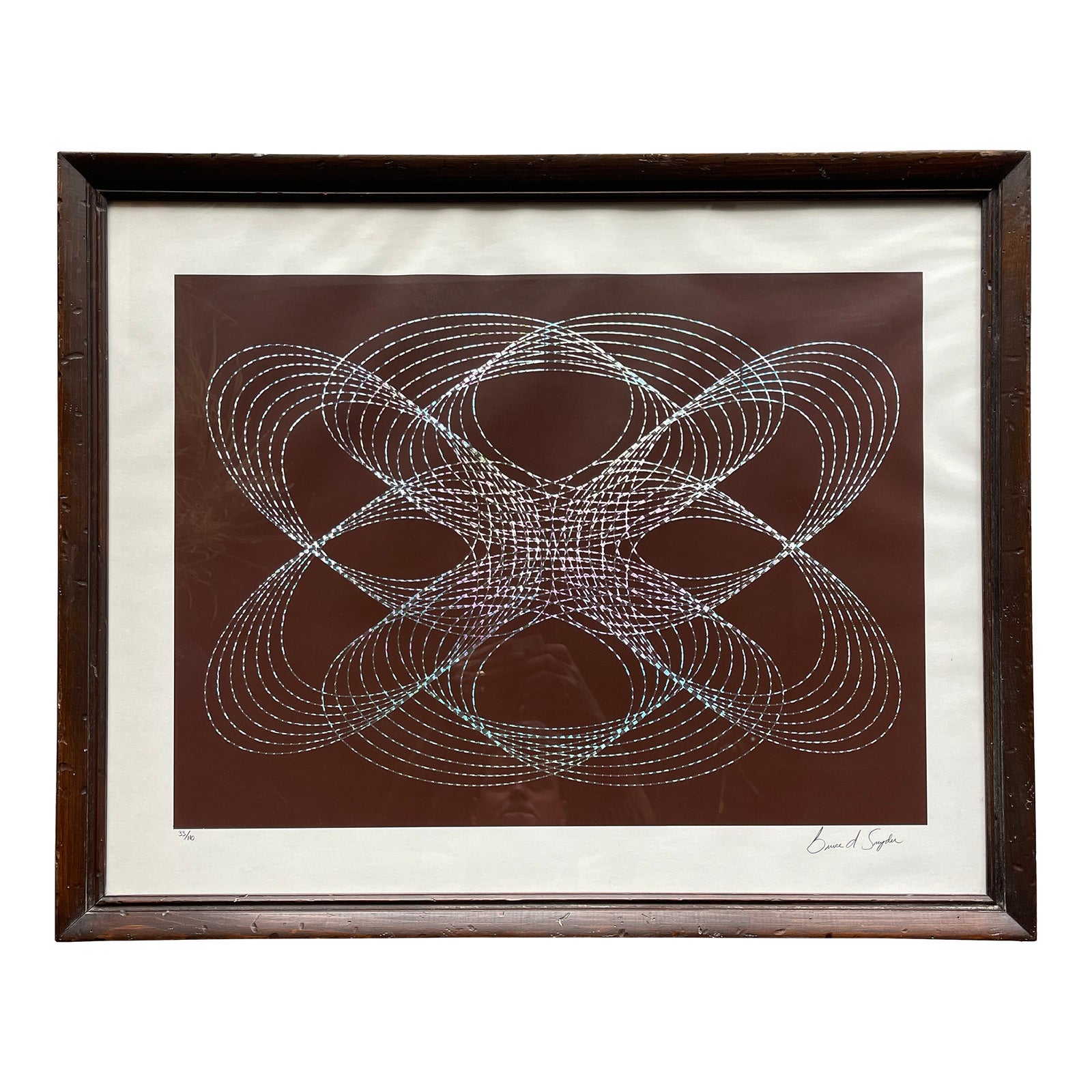 Holographic Bruce Snyder Original Edition Print Signed Framed Space Age ...