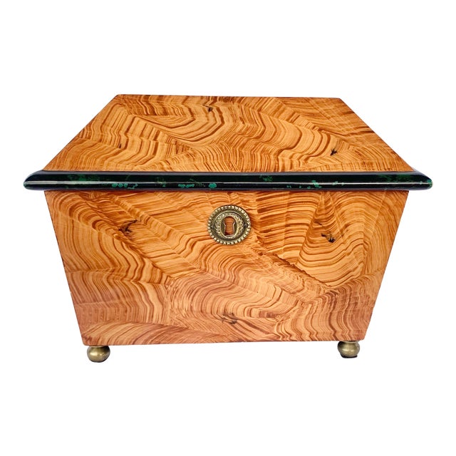 Vintage Faux Burl Box by Castilian Imports | Chairish