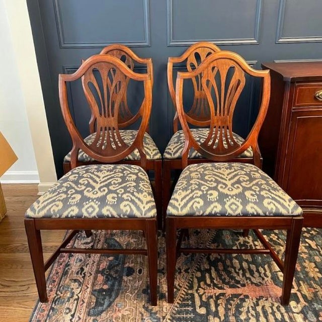4 Shield Back Dining Chairs | Chairish
