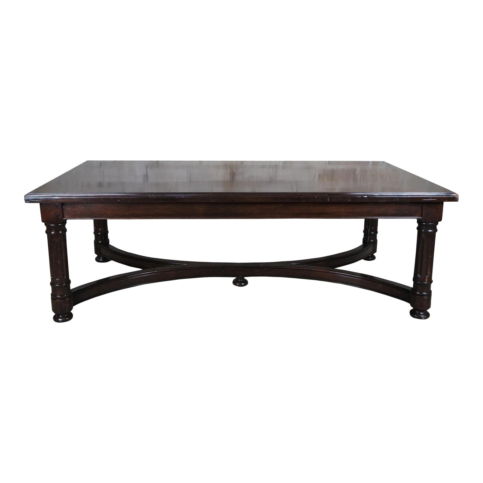 Vintage Bausman Rectangular Benchmade Coffee Cocktail Table Walnut Finish | Chairish