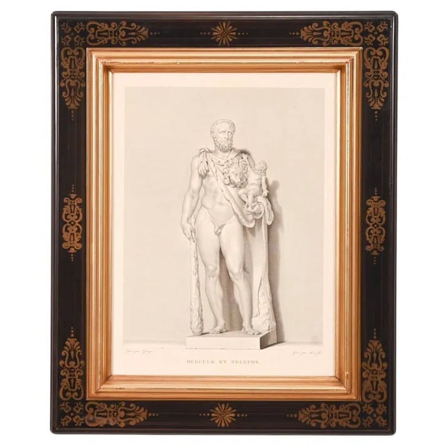 Set of 6 Neoclassical Greco-Roman Engravings in Hand-Painted Custom ...