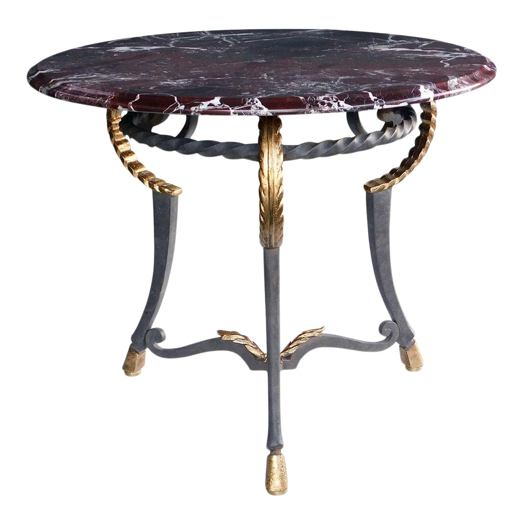 1980s Hand-Forged Iron Center Table | Chairish
