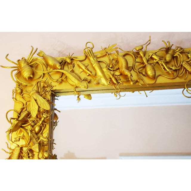 #21st Century Oversized 'Jungle' Mirror With Reptils by Diane Grant ...