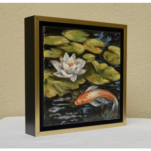 Contemporary Koi Fish Painting "Koi Joy #6" by Karen Zazon | Chairish