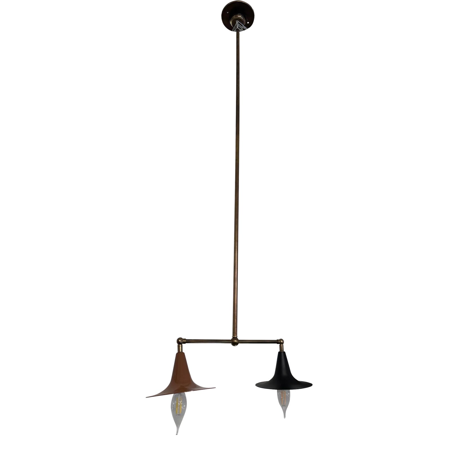 Omega Lighting Company Extra Long Double Pendant Chandelier | Chairish