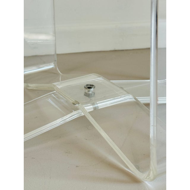1970s Mid Century Lucite Vanity Stool | Chairish