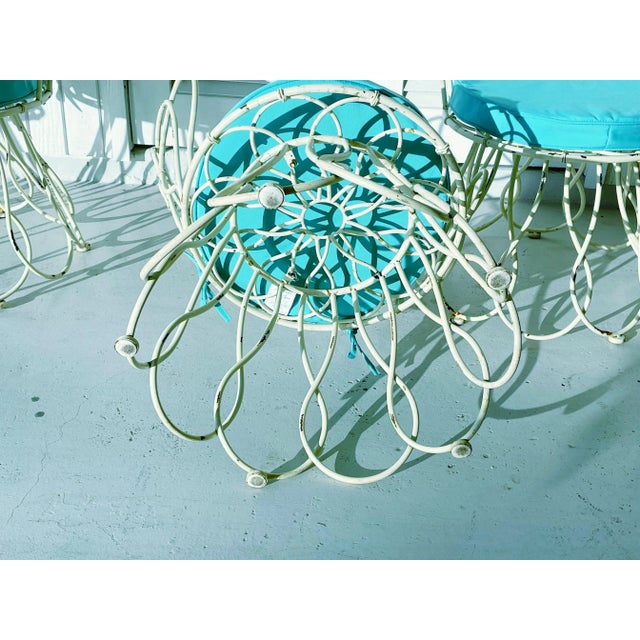 Vintage Metal Loop Patio Chairs - Set of Four | Chairish