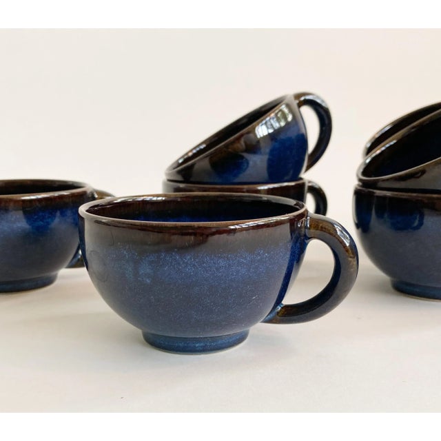 2000s Handmade French Porcelain Tourron Tea Cups and Saucers by Pierre ...