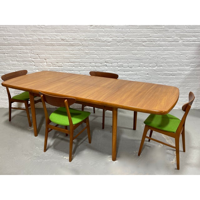Danish Mid Century Modern Expandable Teak Dining Table, Made in Denmark ...