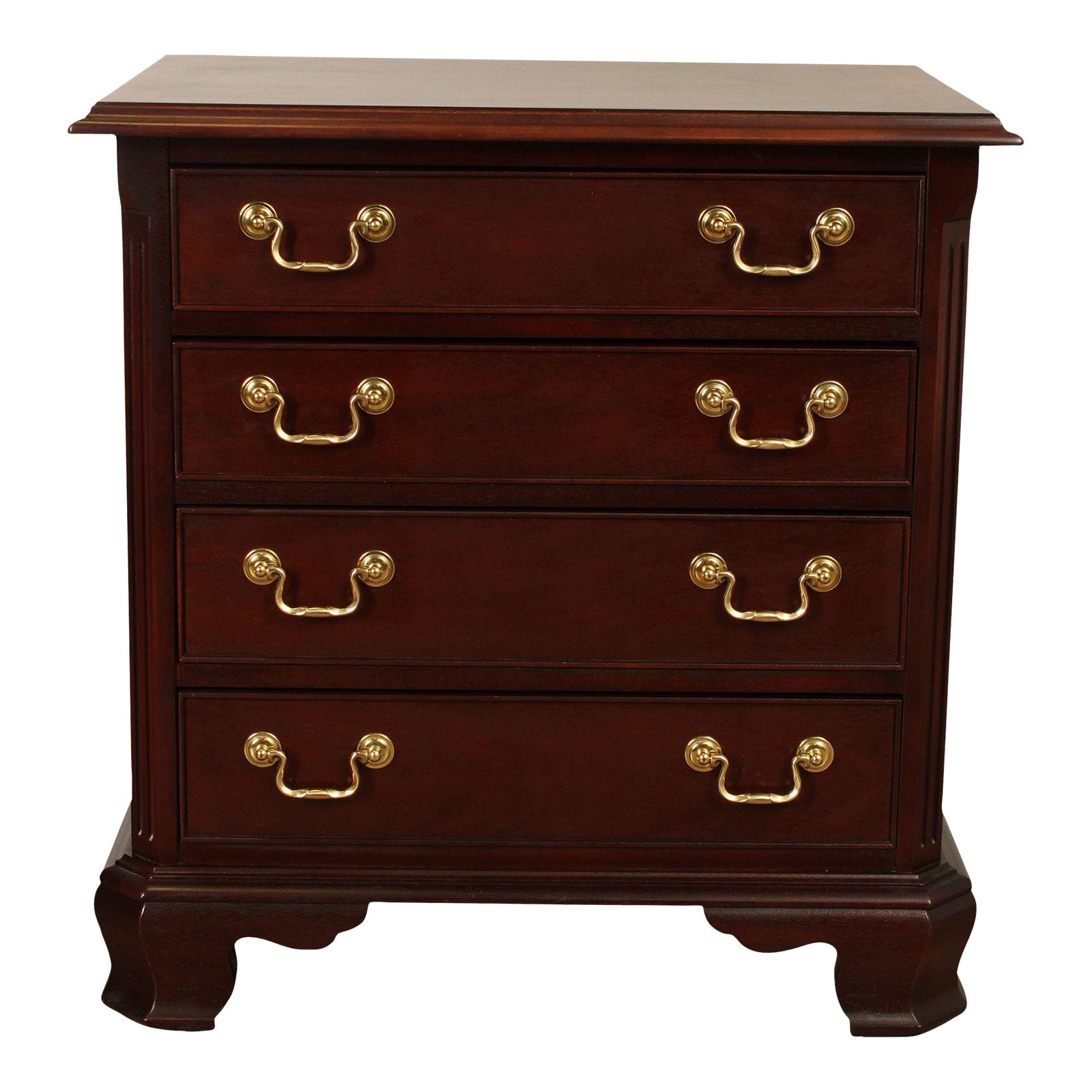Thomasville Chippendale Style Mahogany Nightstand Chest | Chairish