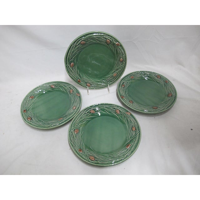 Pierre Deux Portugal French Country Green Pine Cone 10 1/4" Dinner ...