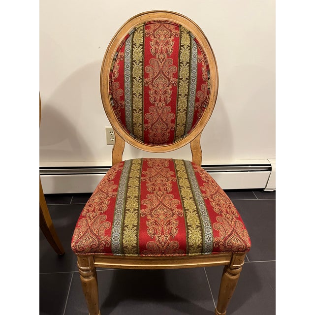 1980s Vintage Brocade Tapestry Chairs - Set of 4 | Chairish