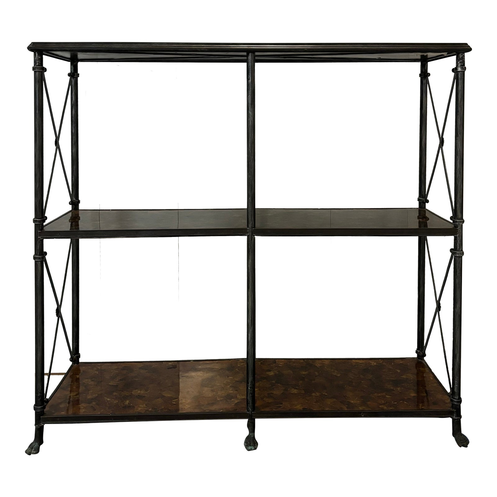 1990s Neoclassical Iron Bookcase | Chairish