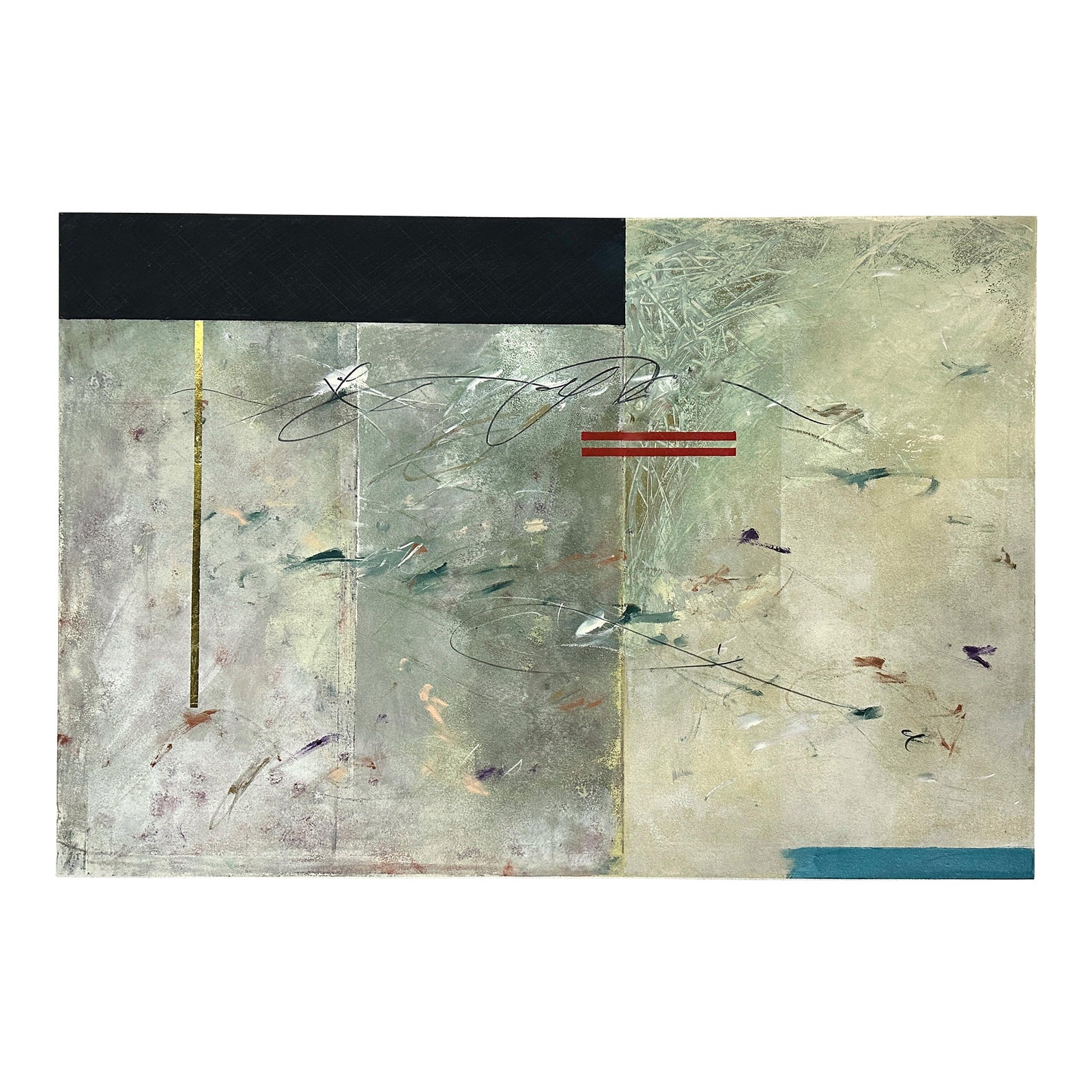 John Baughman - Abstract Minimalist Portal Series, Signed (Oil on Paper ...