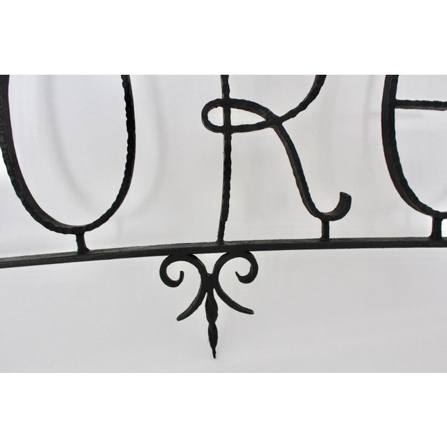 Austrian Wrought Iron Business Sign, 1950s | Chairish