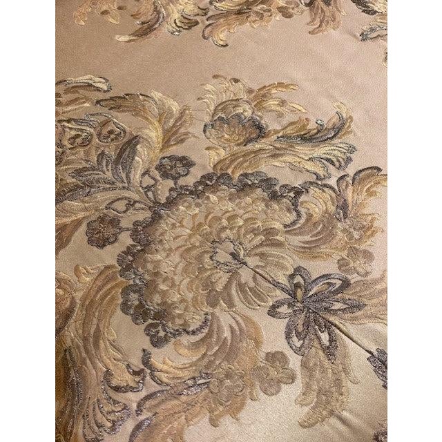 Contemporary French Silk Embroidered Upholstered Gilded Settee Sofa ...