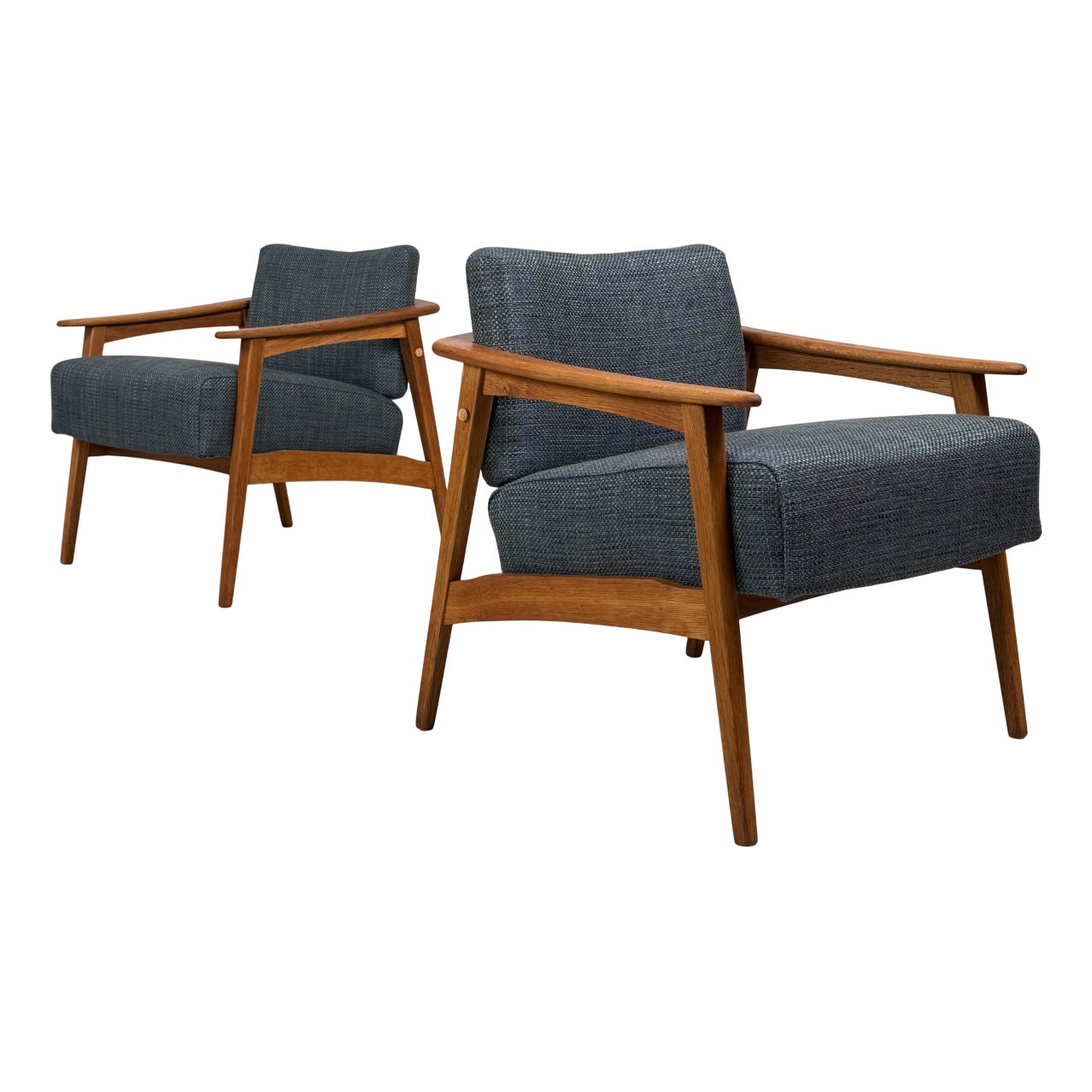 Vintage Refurbished MCM Lounge Chairs, 1960s, Set of 2 | Chairish