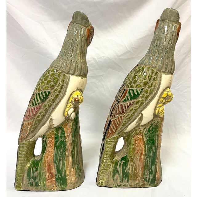 Vintage Edwardian Style Mexican Pottery Parrots by Tamsan Designs- a ...