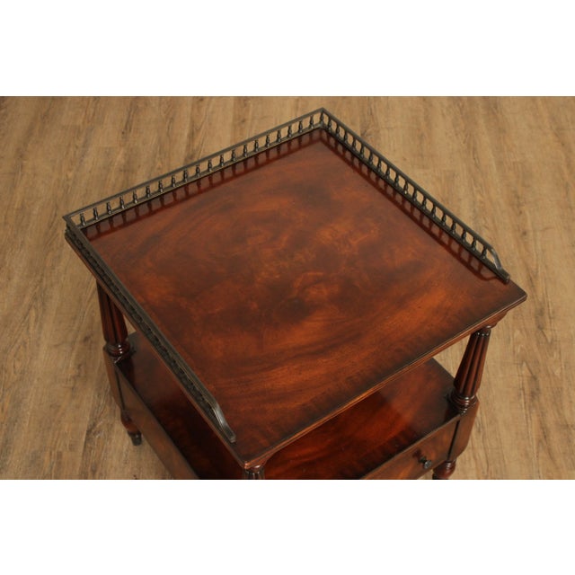 Hickory White Regency Style Mahogany Side Table | Chairish